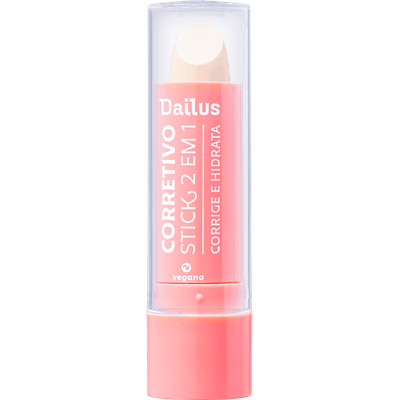 Corretivo Stick 2 em 1 Dailus Vegano D01 Claro - leocosmeticos