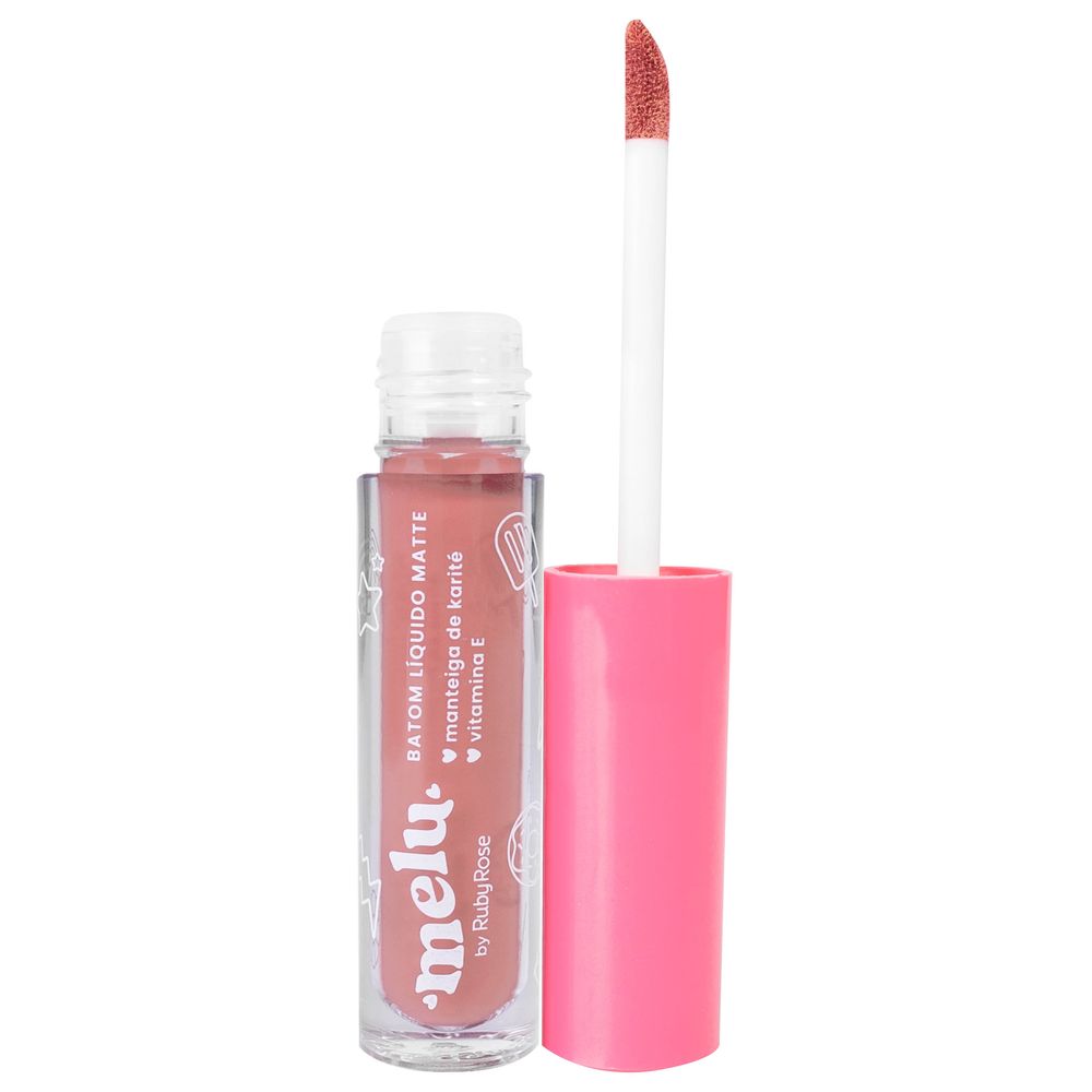 Batom Liquido Matte Melu By Ruby Rose Cookie Cream 5,5g - leocosmeticos